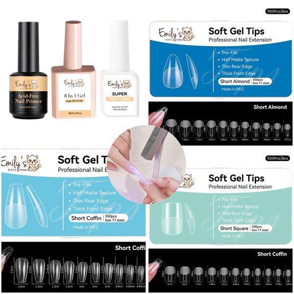 Gel X Kit 1 – Short Tips