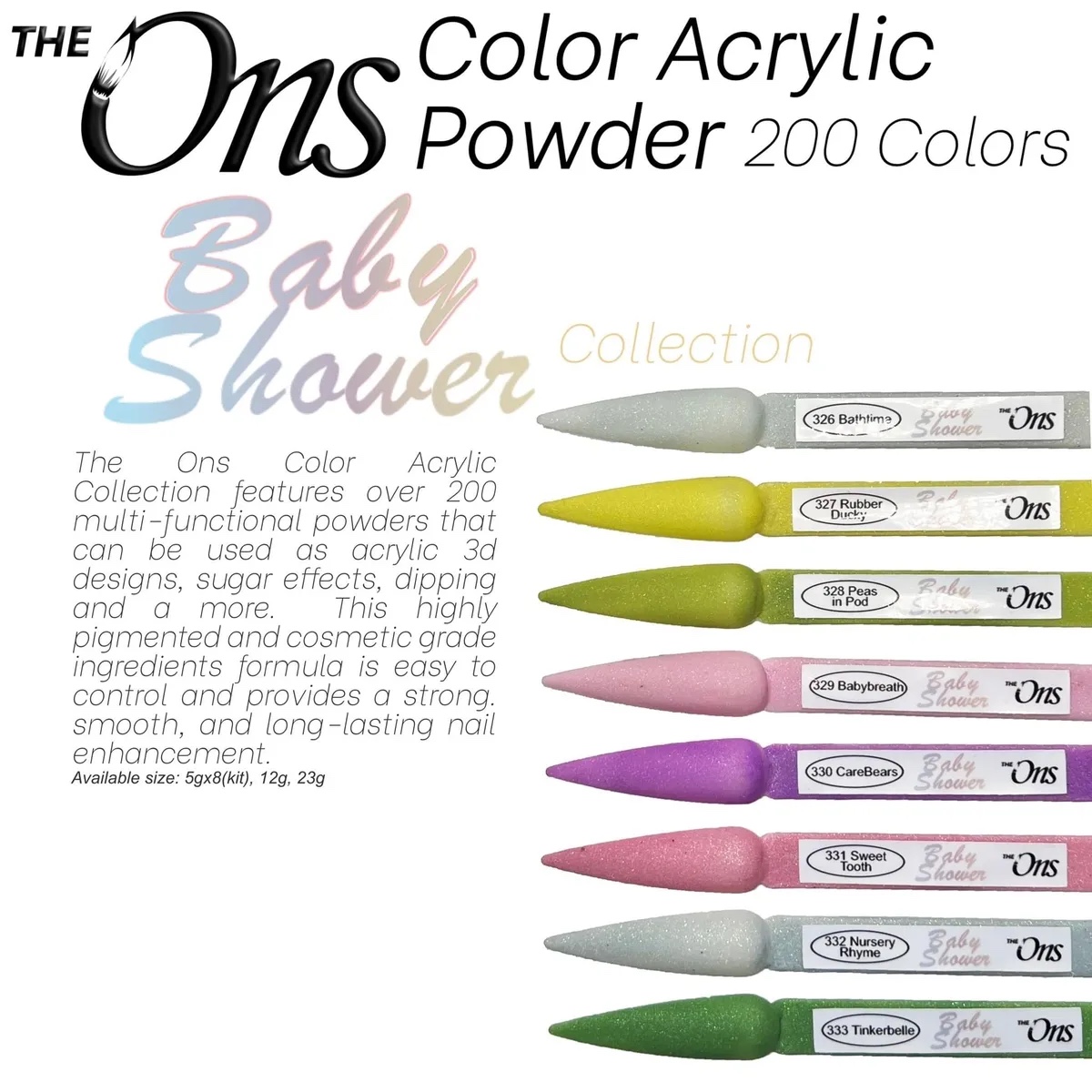 ONS 3D Powder (8 Colors/Set) – Baby Shower